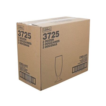 Libbey Libbey Beer Stem Embassy Glass, PK36 3725 | Zoro